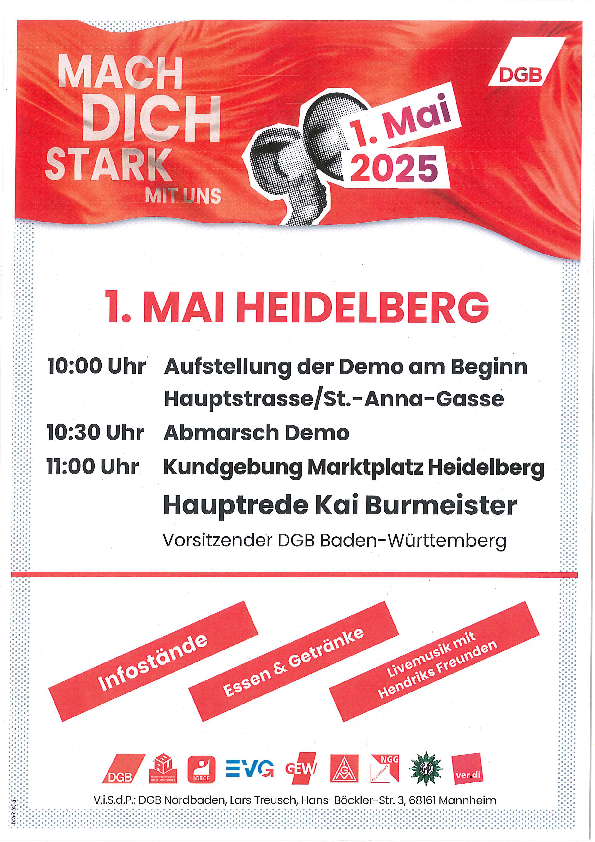 1. Mai in Heidelberg | DGB Baden Württemberg