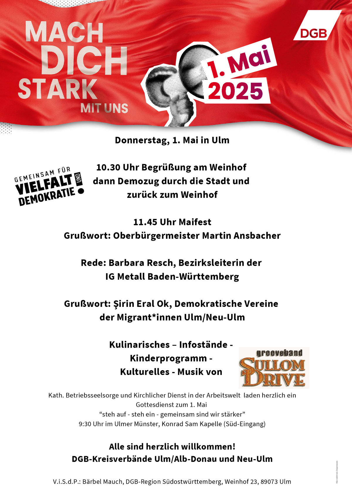 1. Mai in Ulm auf dem Weinhof | DGB Baden Württemberg