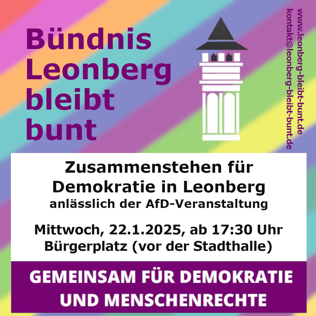 Zusammenstehen für Demokratie in Leonberg | DGB Baden Württemberg